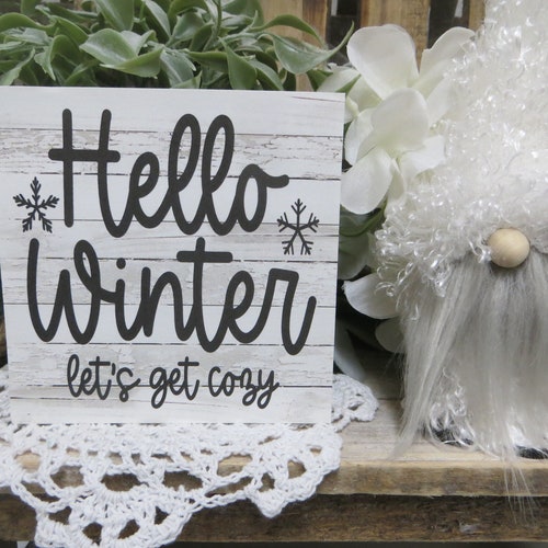 Winter Signs Cozy Sign Tiered Tray Decor Snowflakes Winter - Etsy