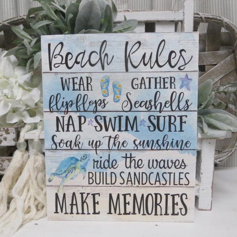 Beach House Rules - Etsy