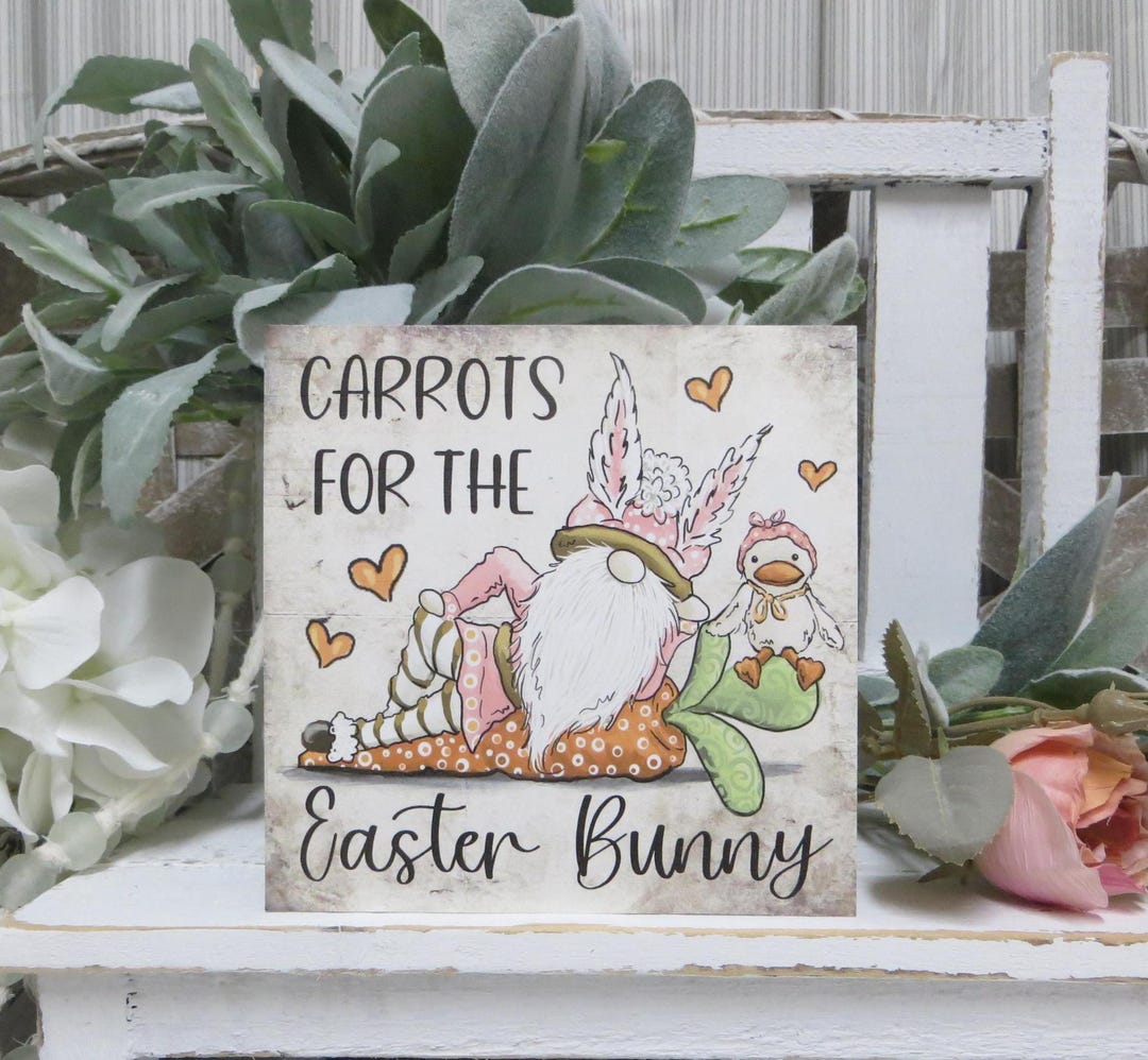 Easter Bunny Sign / Carrots for the Easter Bunny / Easter Decor Sign ...