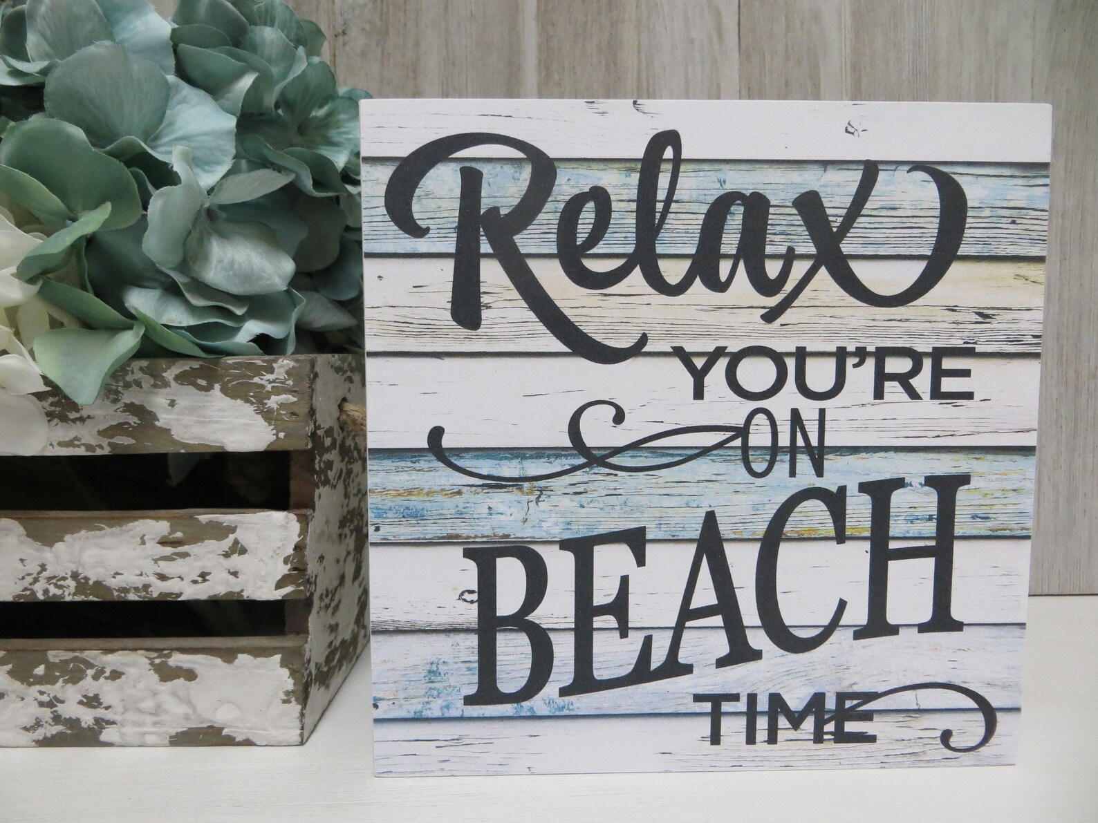 Beach Sign relax You're on Beach Time Beach - Etsy