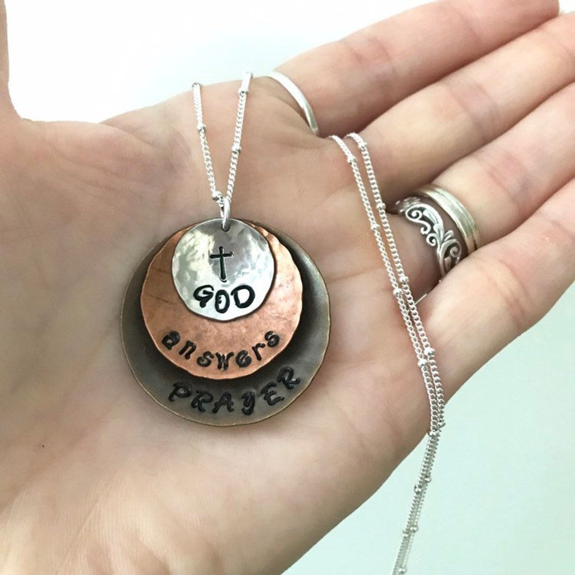 God Answers Prayer Christian Jewelry Christian Necklace - Etsy