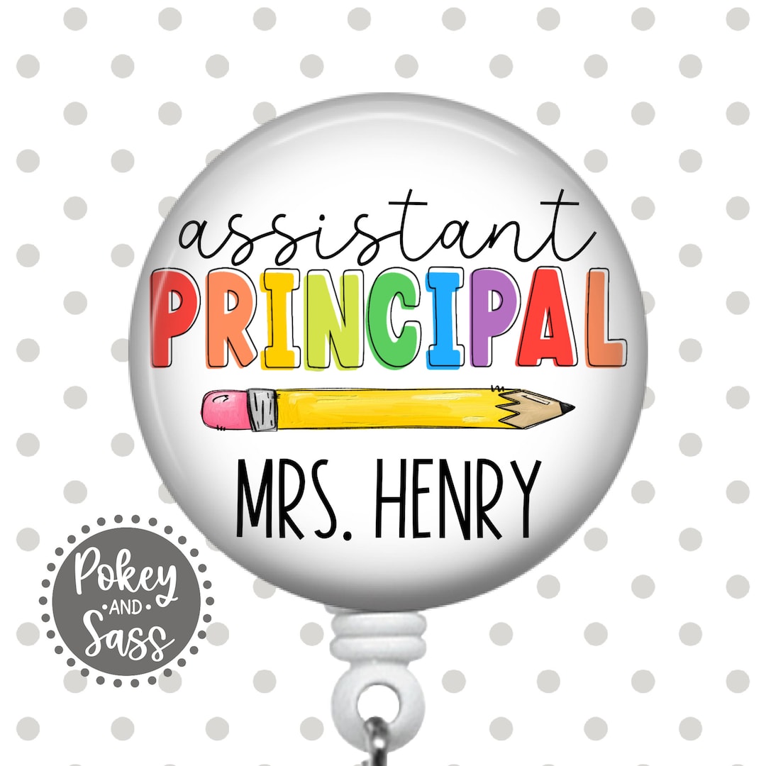Personalized School Assistant Principal Badge Reel School - Etsy