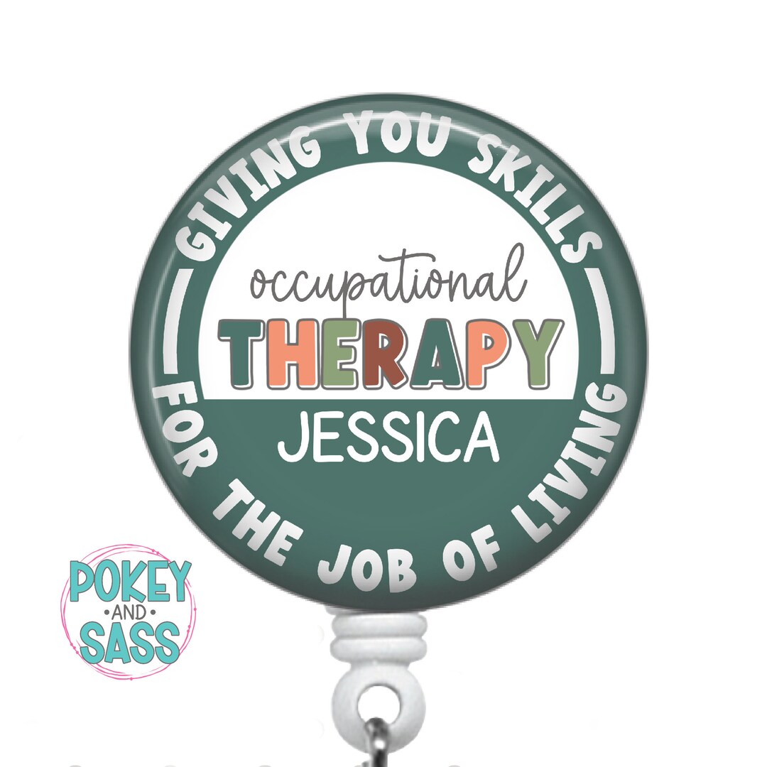 Personlized Occupational Therapist Badge Reel, OT Badge Reel ...