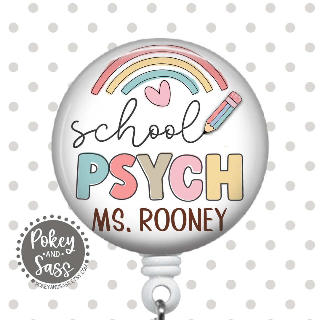 Personalized School Psychologist Badge Reel School Psych - Etsy