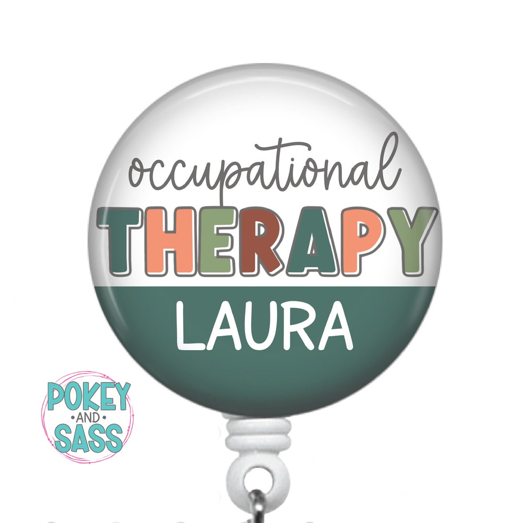 Personalized Occupational Therapist Badge Reel, OT Badge Reel ...
