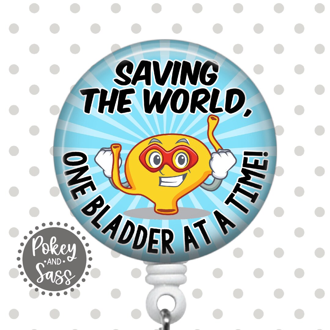 Urology Badge Reel, Go With the Flow Badge Reel, Urologist Badge Holder ...