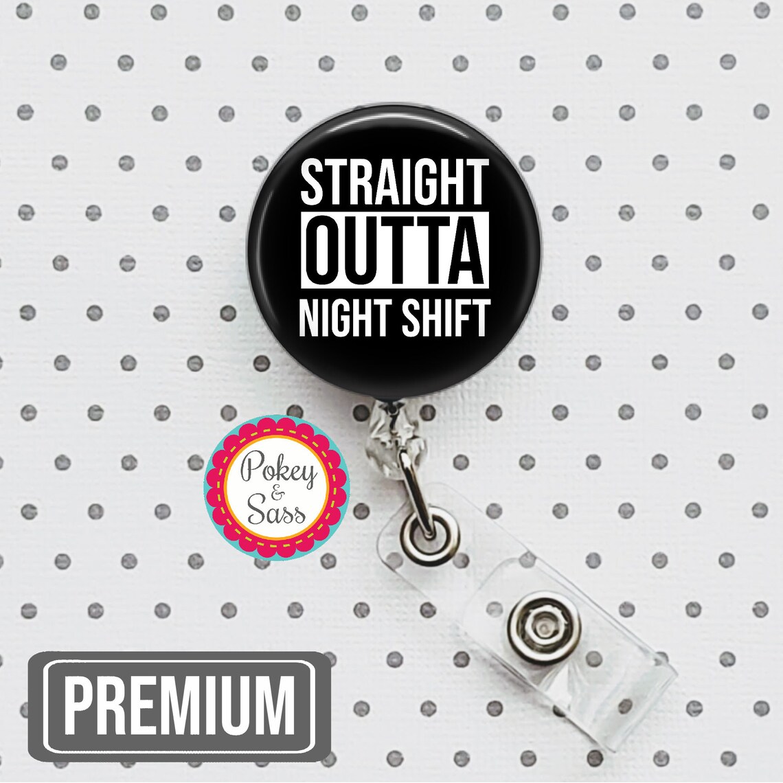 Night Shift Badge Reel Straight Outta Night Shift Badge Reel | Etsy