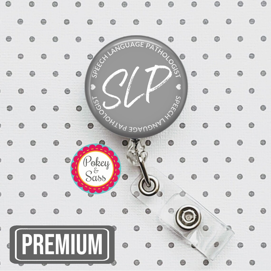 SLP Badge Reel Speech Therapist Badge Reel Speech | Etsy