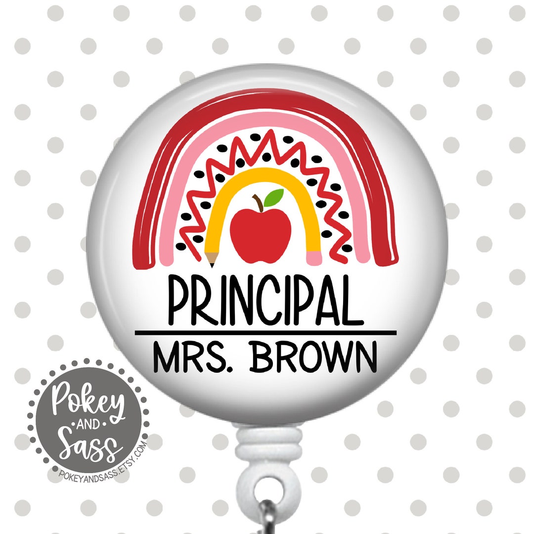 Personalized School Principal Badge Reel School Principal - Etsy