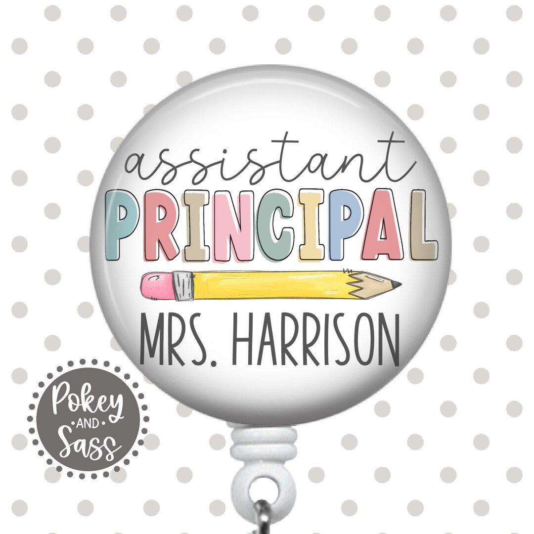 Personalized School Assistant Principal Badge Reel, School Principal ...