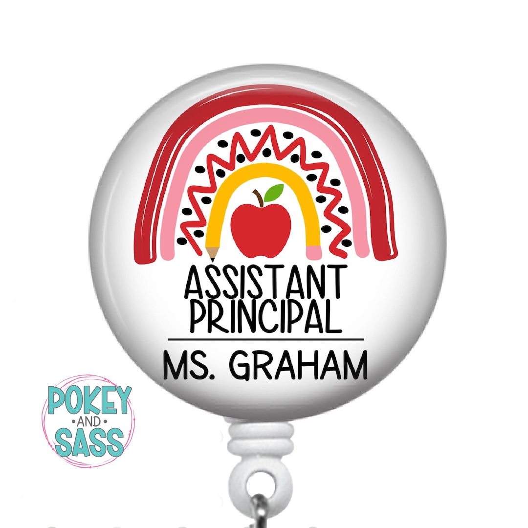 Personalized School Assistant Principal Badge Reel, School Principal ...