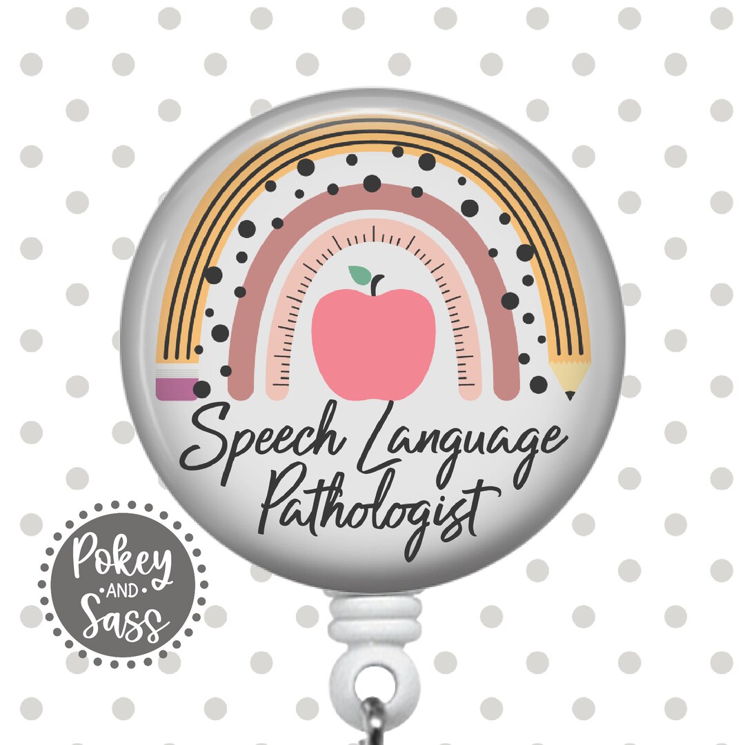 SLP Badge Reel, Speech Therapist Badge Reel, Speech Pathologist Badge ...