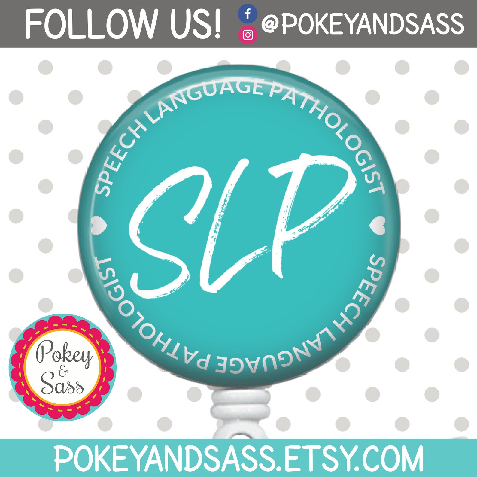 SLP Badge Reel Speech Therapist Badge Reel Speech - Etsy