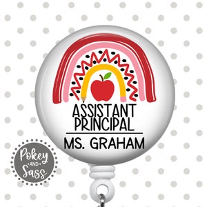 Personalized School Assistant Principal Badge Reel School - Etsy