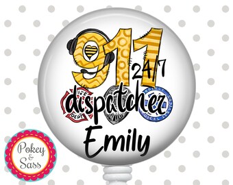 911 Dispatcher Badge - Etsy