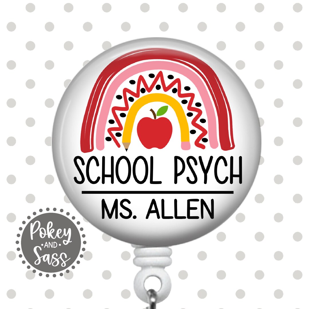 Personalized School Psychologist Badge Reel, School Psychologist Badge ...