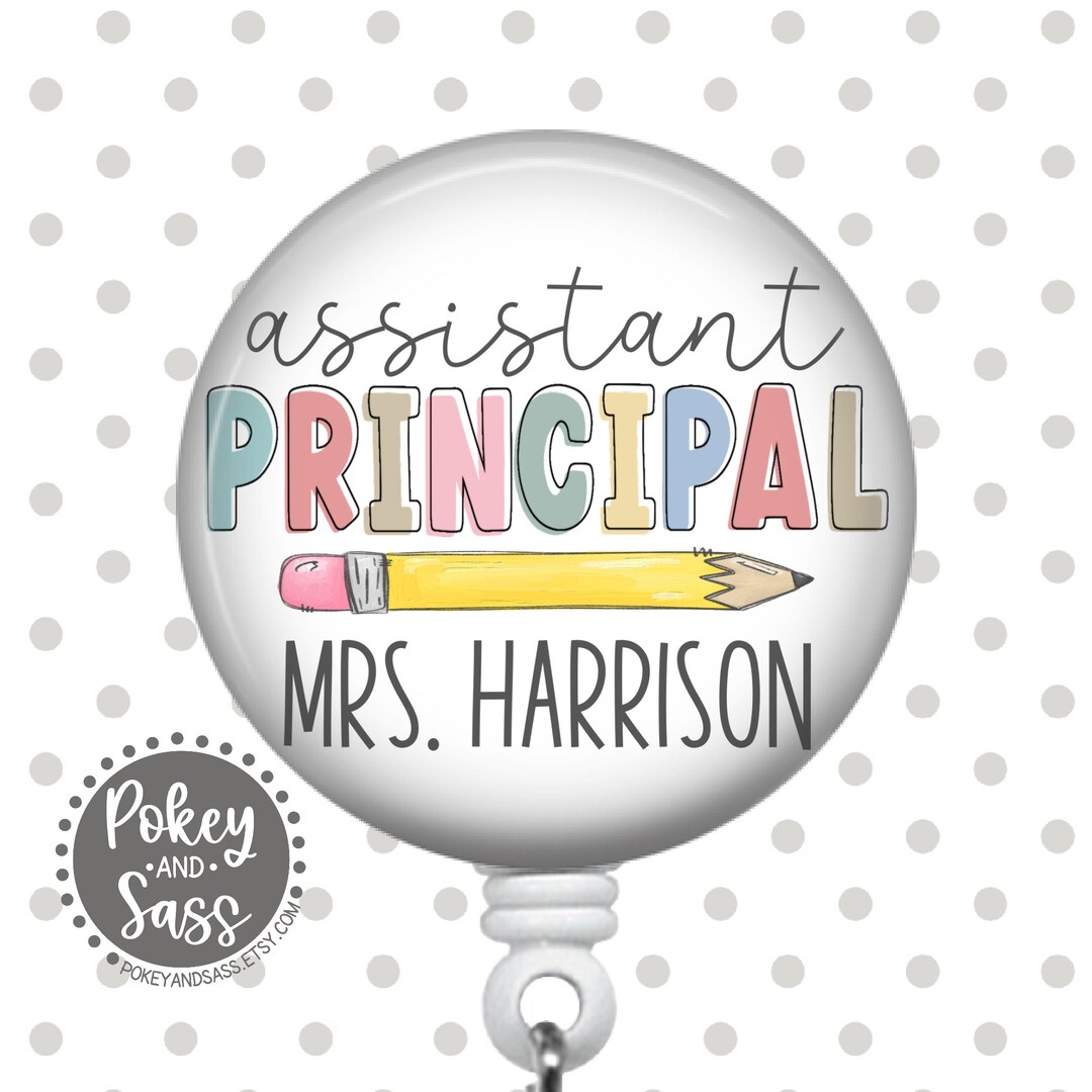 Personalized School Assistant Principal Badge Reel School - Etsy