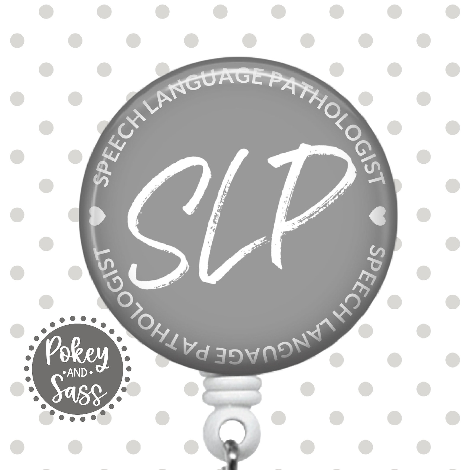 SLP Badge Reel, Speech Therapist Badge Reel, Speech Pathologist Badge ...