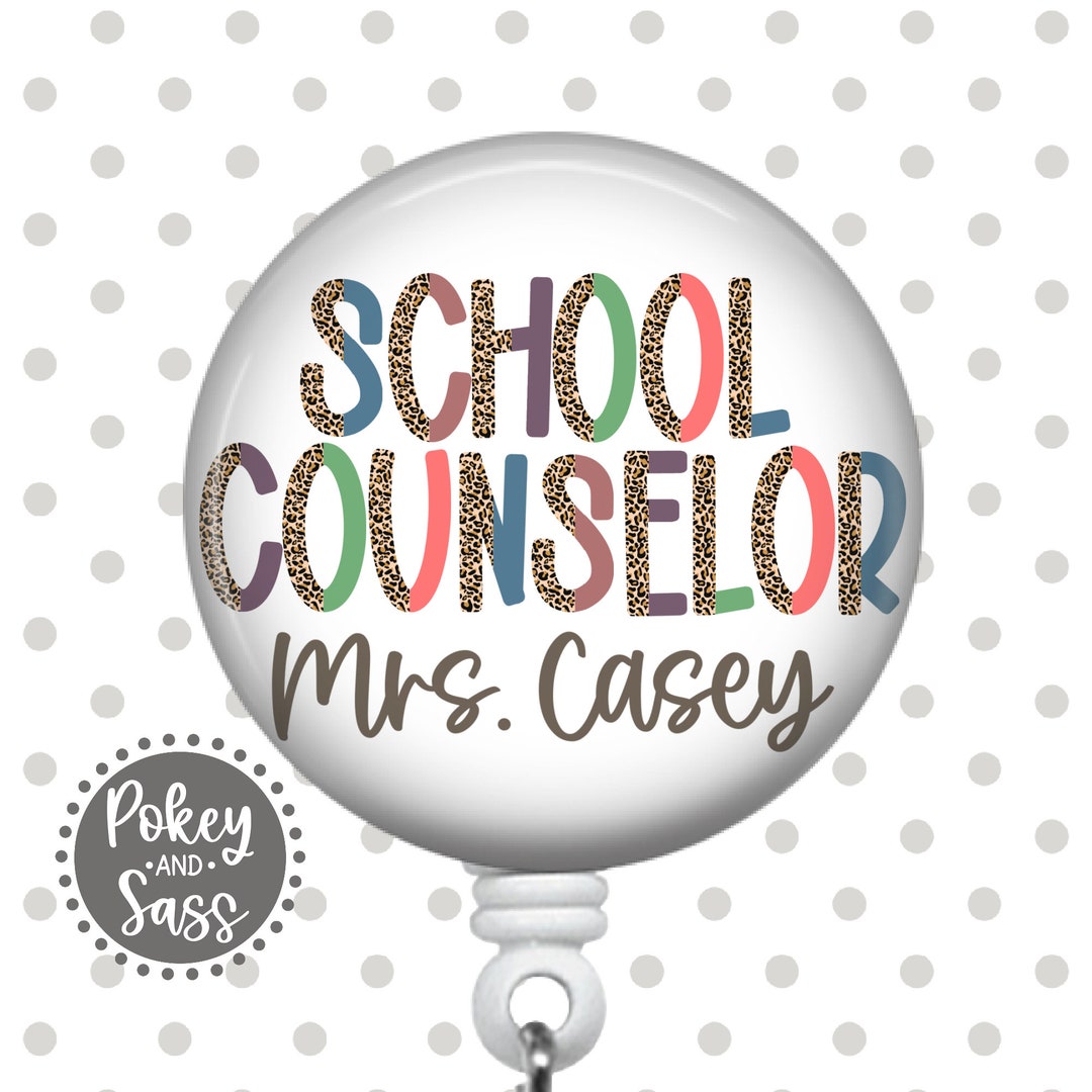Personalized School Counselor Badge Reel, School Counselor Badge Reel ...