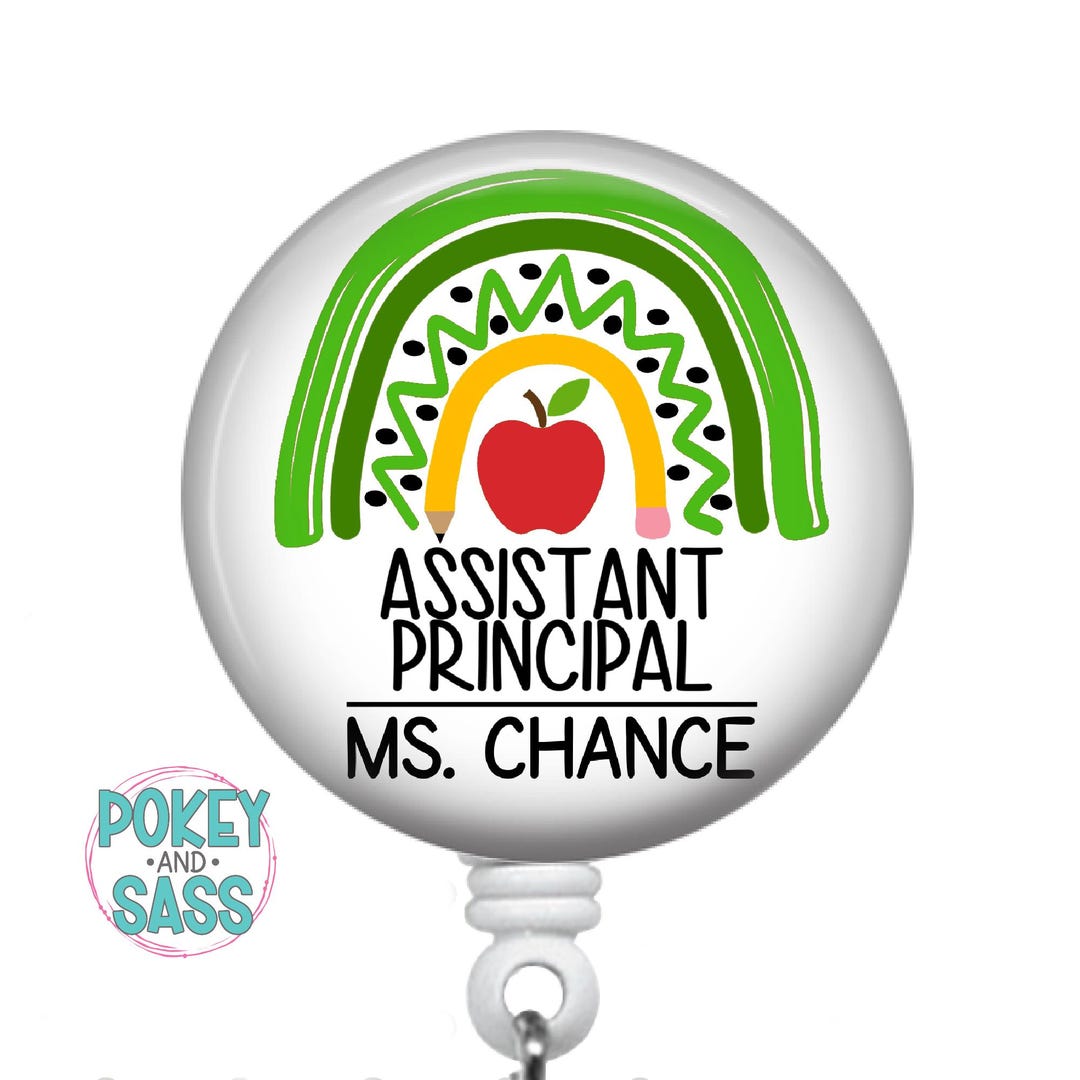 Personalized School Assistant Principal Badge Reel, School Principal ...