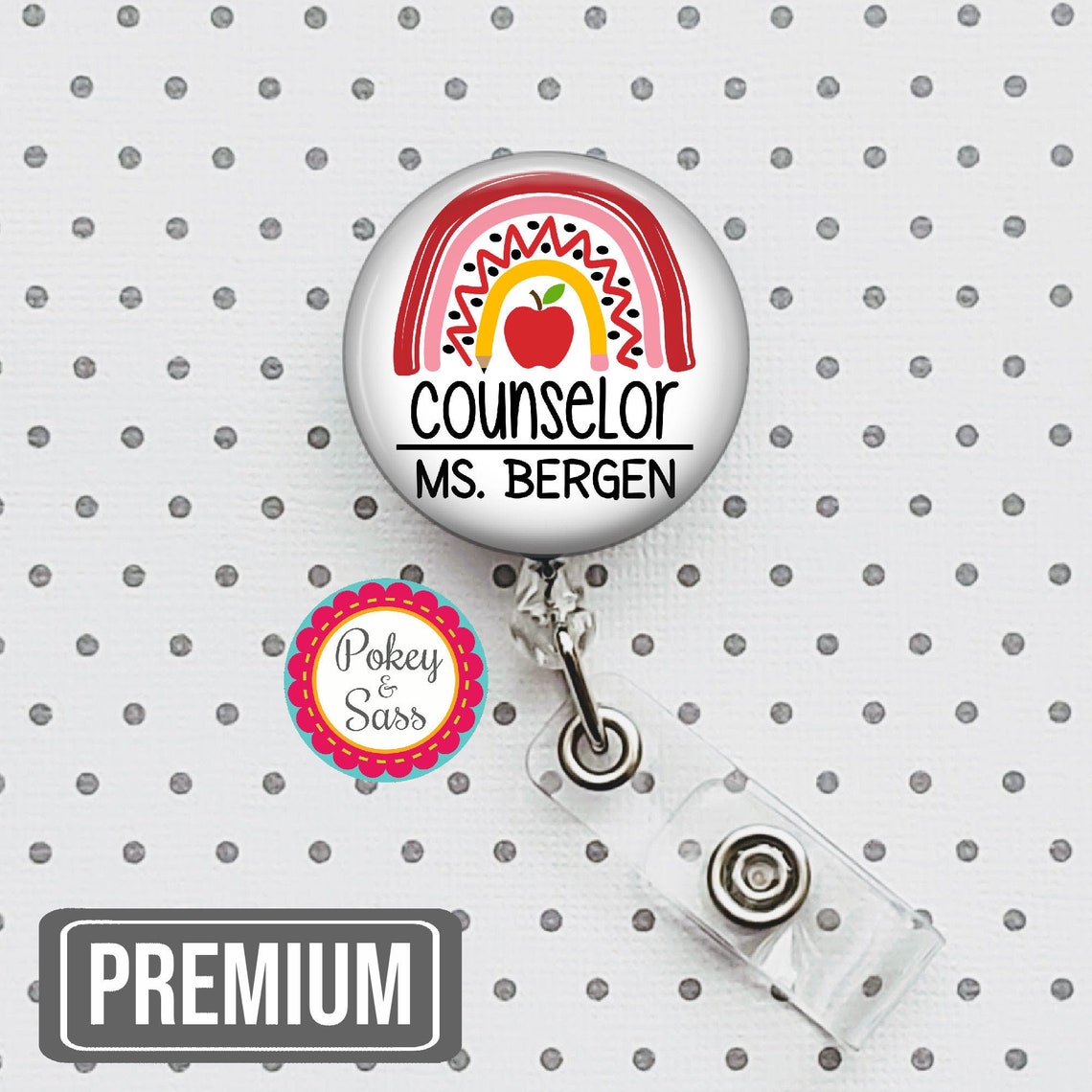 Personalized School Counselor Badge Reel School Counselor | Etsy