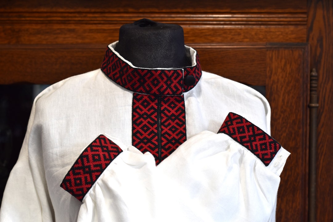Embroidered Slavic Tunic, Slavic Ethnic Tunic, Cross Stitch Embroidery ...