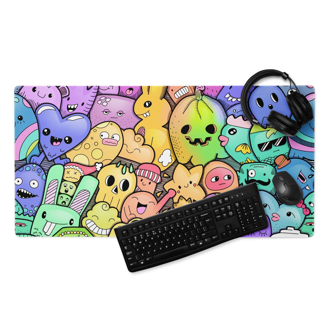 Kawaii Monsters Gaming Mouse Pad Cute Mouse Pads, Monster Mouse Pad ...