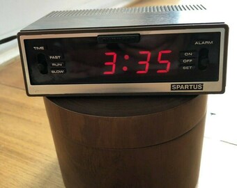 Spartus Digital Alarm Clock - Etsy