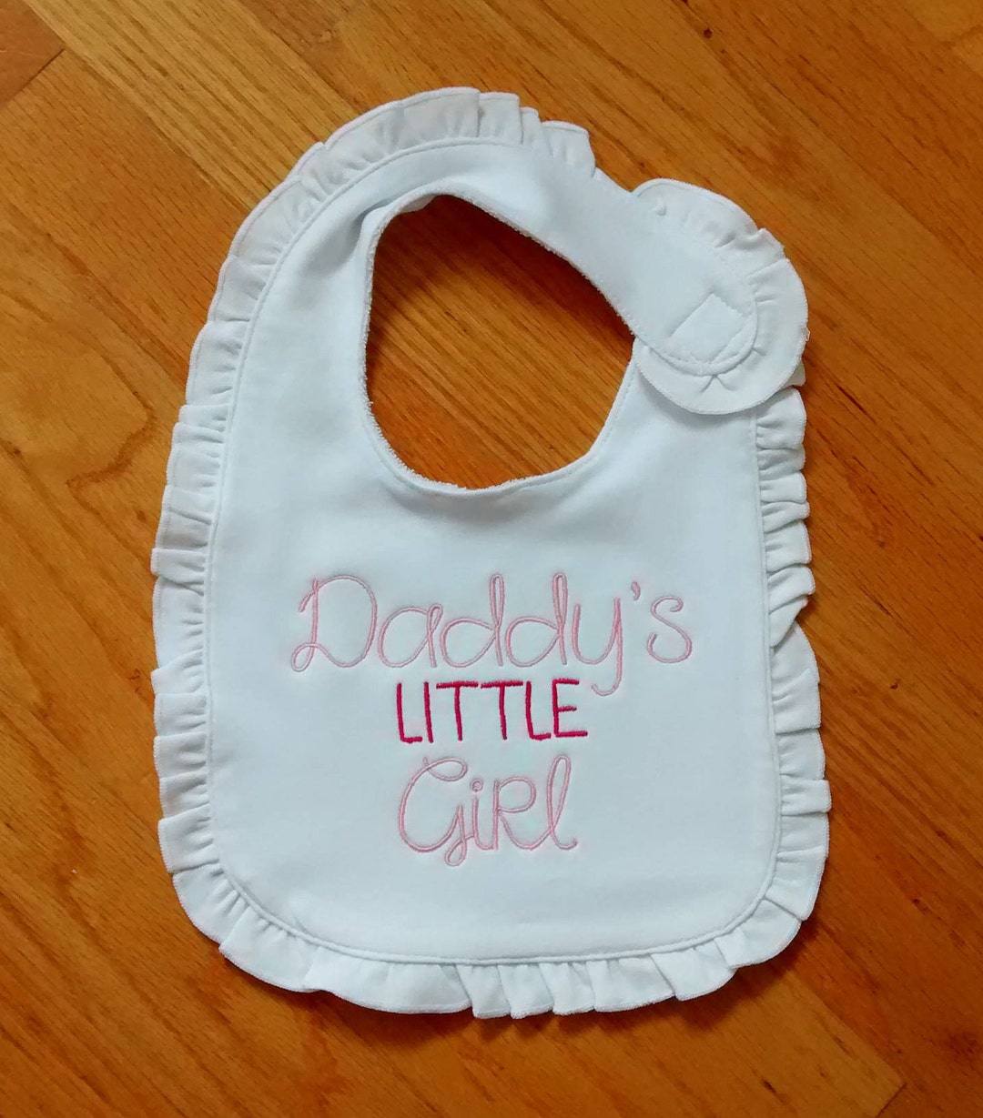 Daddy's Little Girl Ruffled Bib - Etsy