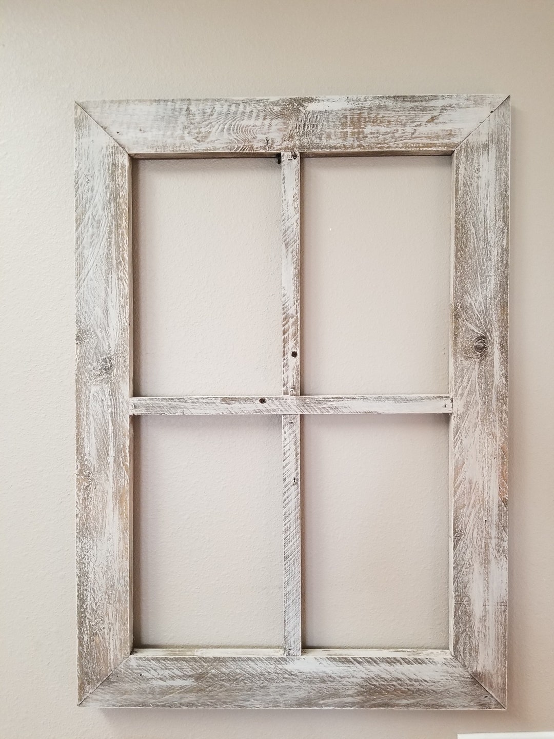 Country Large 4 Pane Wood Window - Etsy