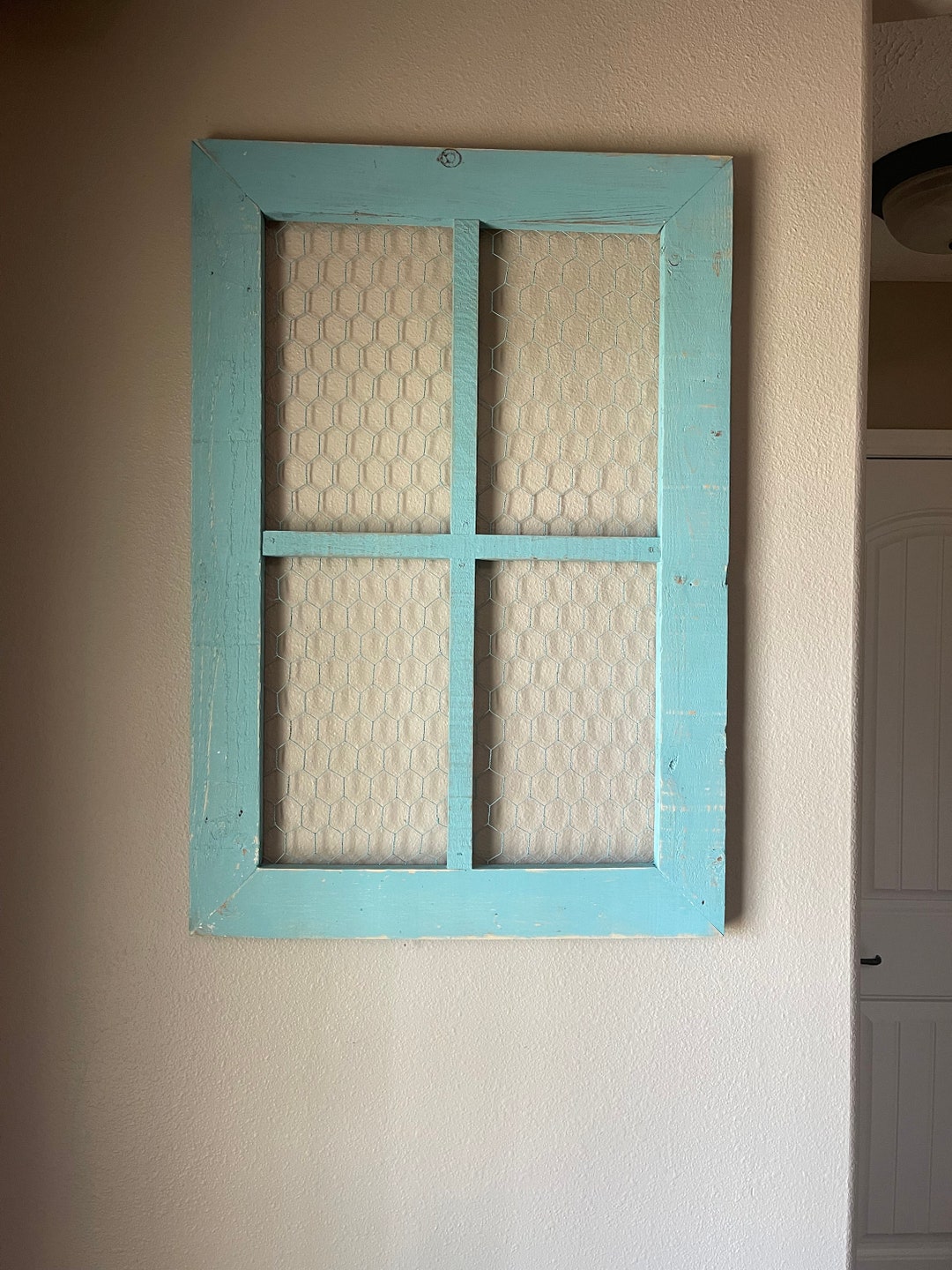 Farmhouse Chicken Wire Window - Etsy