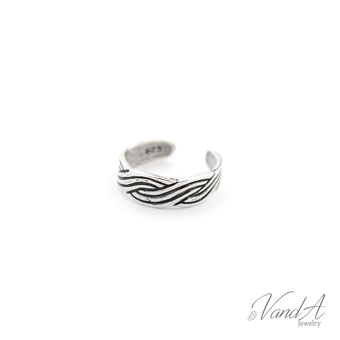 Sterling Silver Knuckle Ring Wave Design Above Knuckle Ring - Etsy