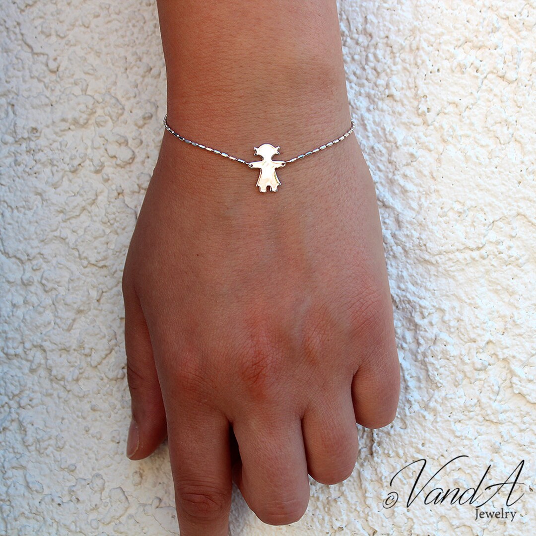 Bracelet Charm Girl Silver 925 Girl Figure Charm Femmes & - Etsy France