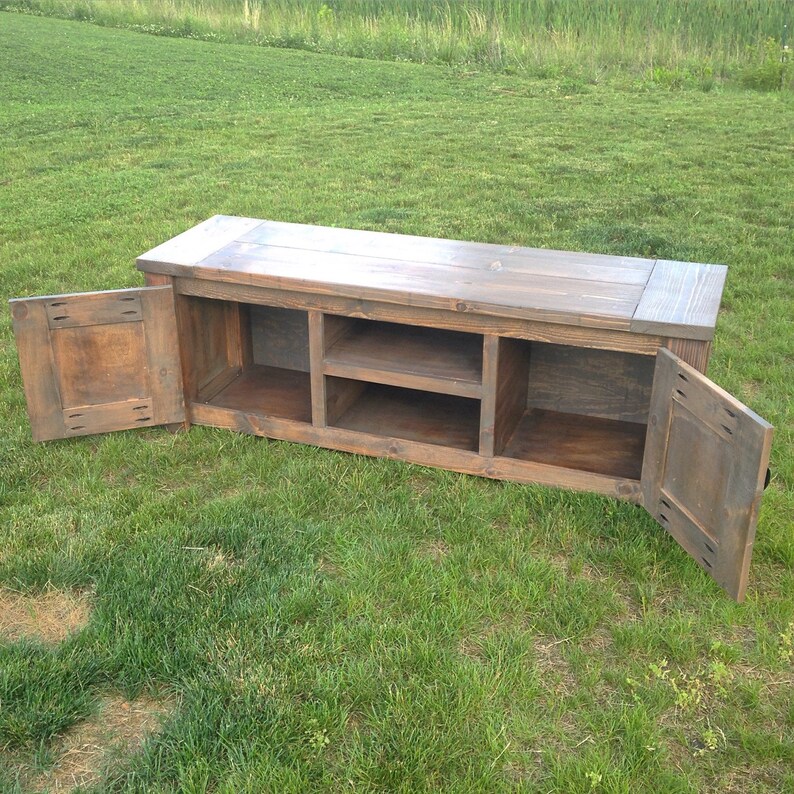 Rustic Media Console | Etsy