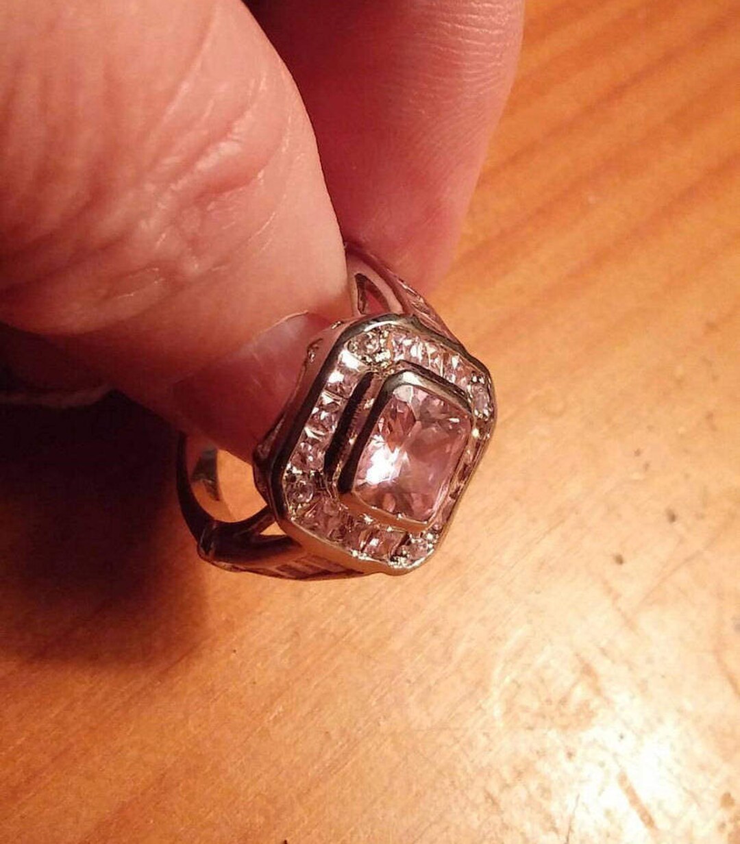 Sterling Silver Rings / Pink Ice Rings / Rings Size 7 / Pink Rings ...