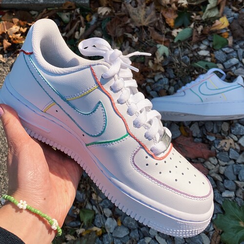 Two-tone Green Colorblock Custom Air Force 1's af1s - Etsy Canada