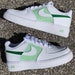 Two-tone Green Colorblock Custom Air Force 1's af1s - Etsy Canada