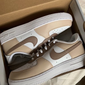 Beige + Brown Warm Variation III Custom Air Force 1's (af1s) - Etsy