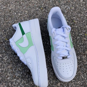 Two-tone Green Colorblock Custom Air Force 1's (af1s) - Etsy Canada