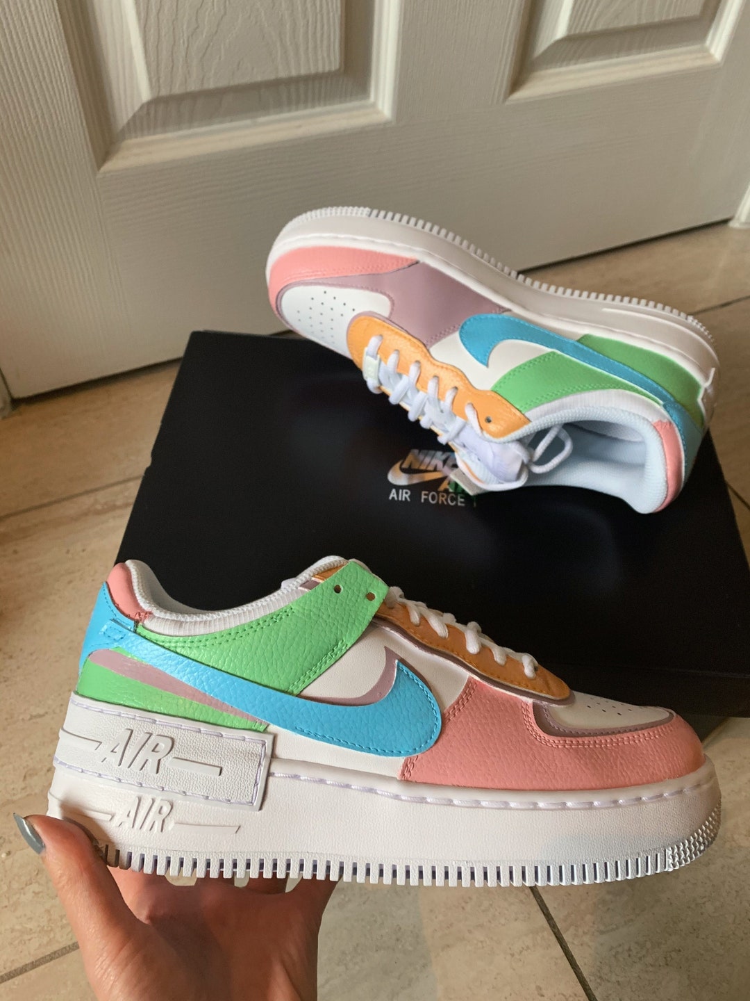 Vibrant Multi Colour Custom Air Force 1 Shadow (af1s) - Etsy
