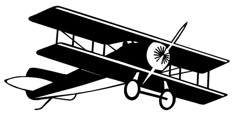 DXF File Bi-plane Airplane - Etsy