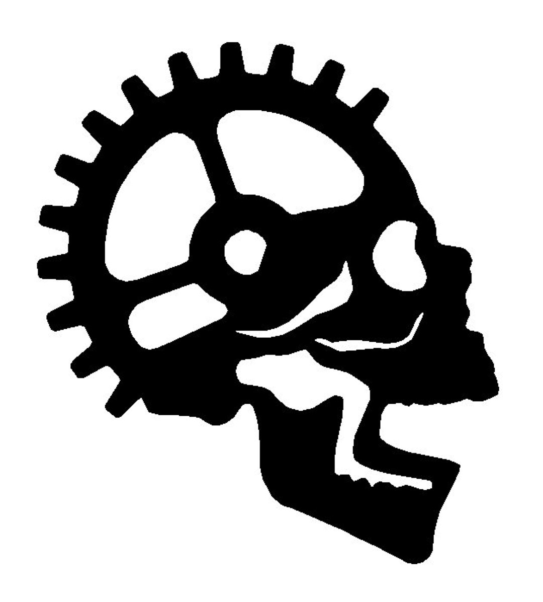 DXF File Skull Gear Head - Etsy