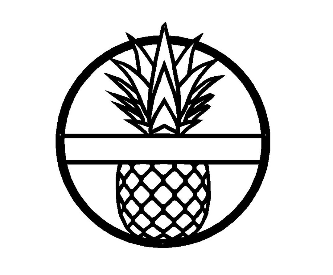 DXF File Split Pineapple - Etsy