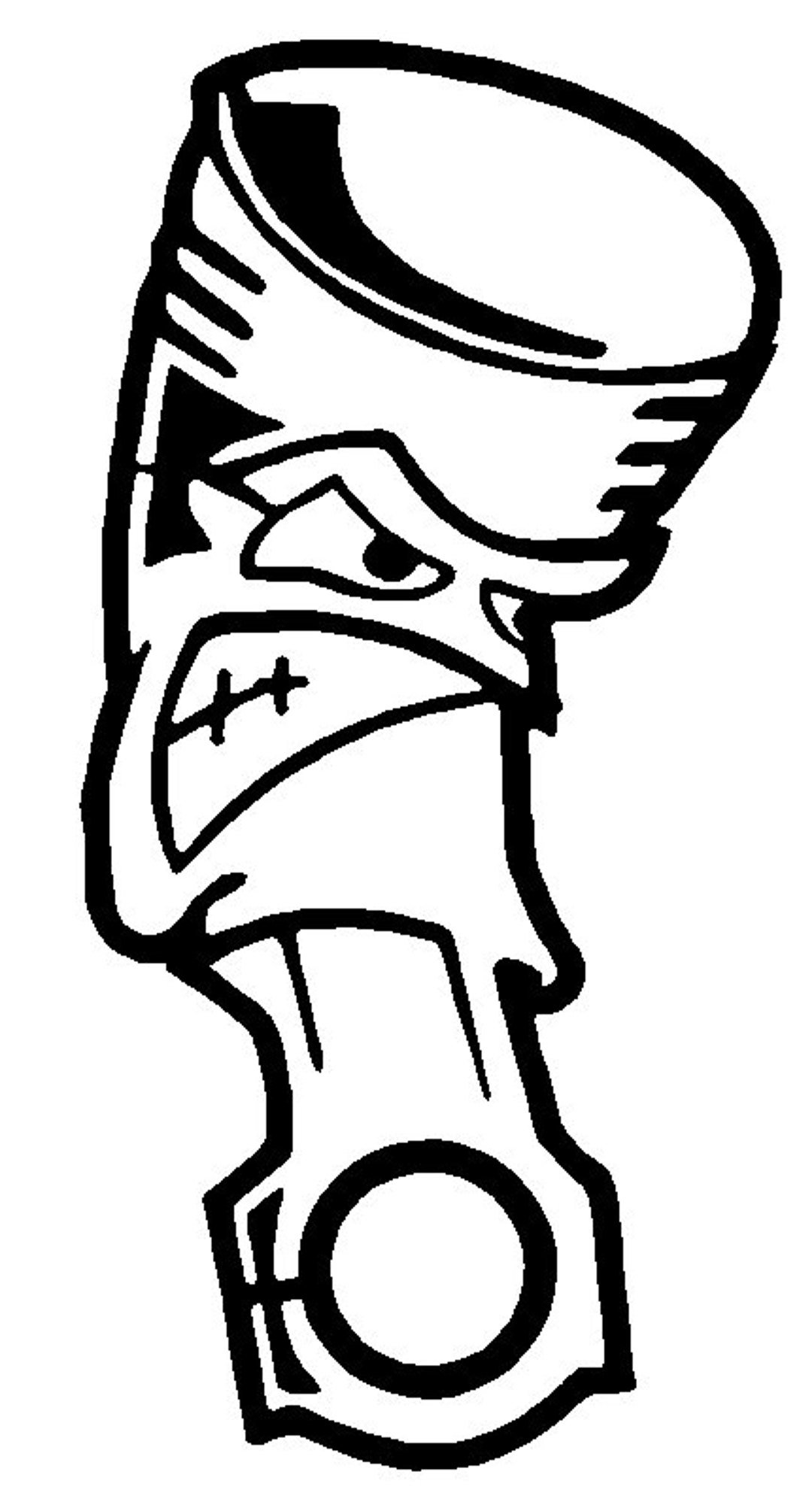 DXF File Angry Piston - Etsy