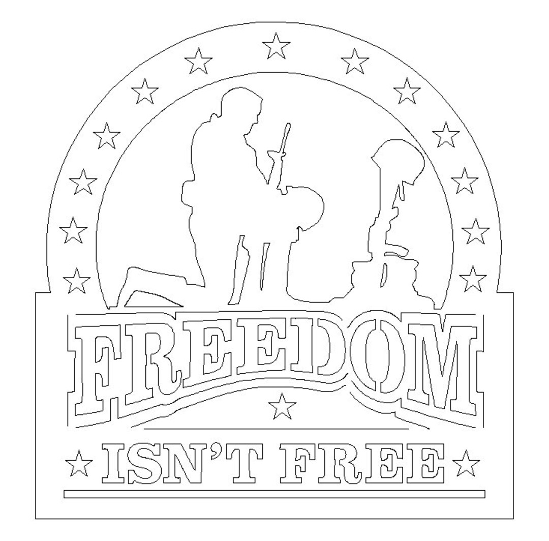 DXF File Freedom Isn't Free Sign - Etsy