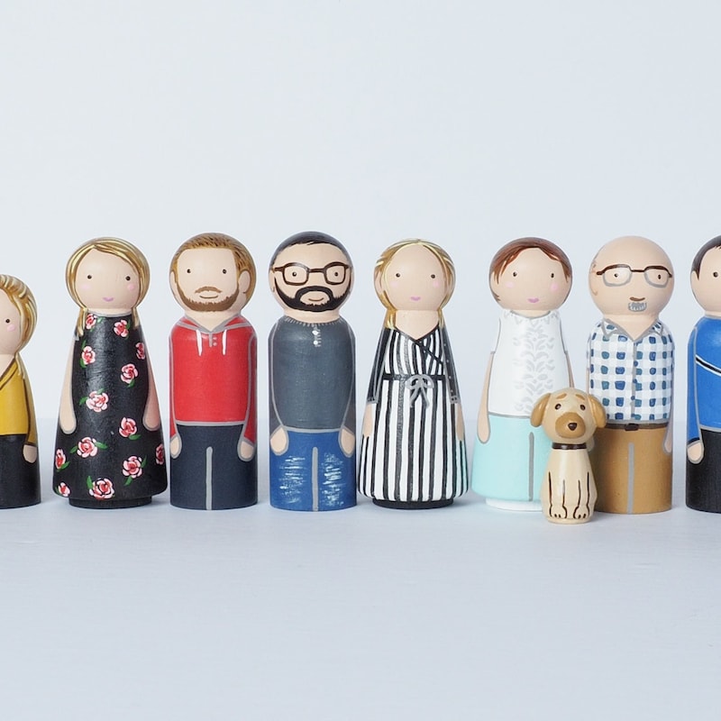 Peg People Family - Etsy
