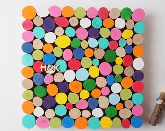 Painted Wooden Discs | Etsy