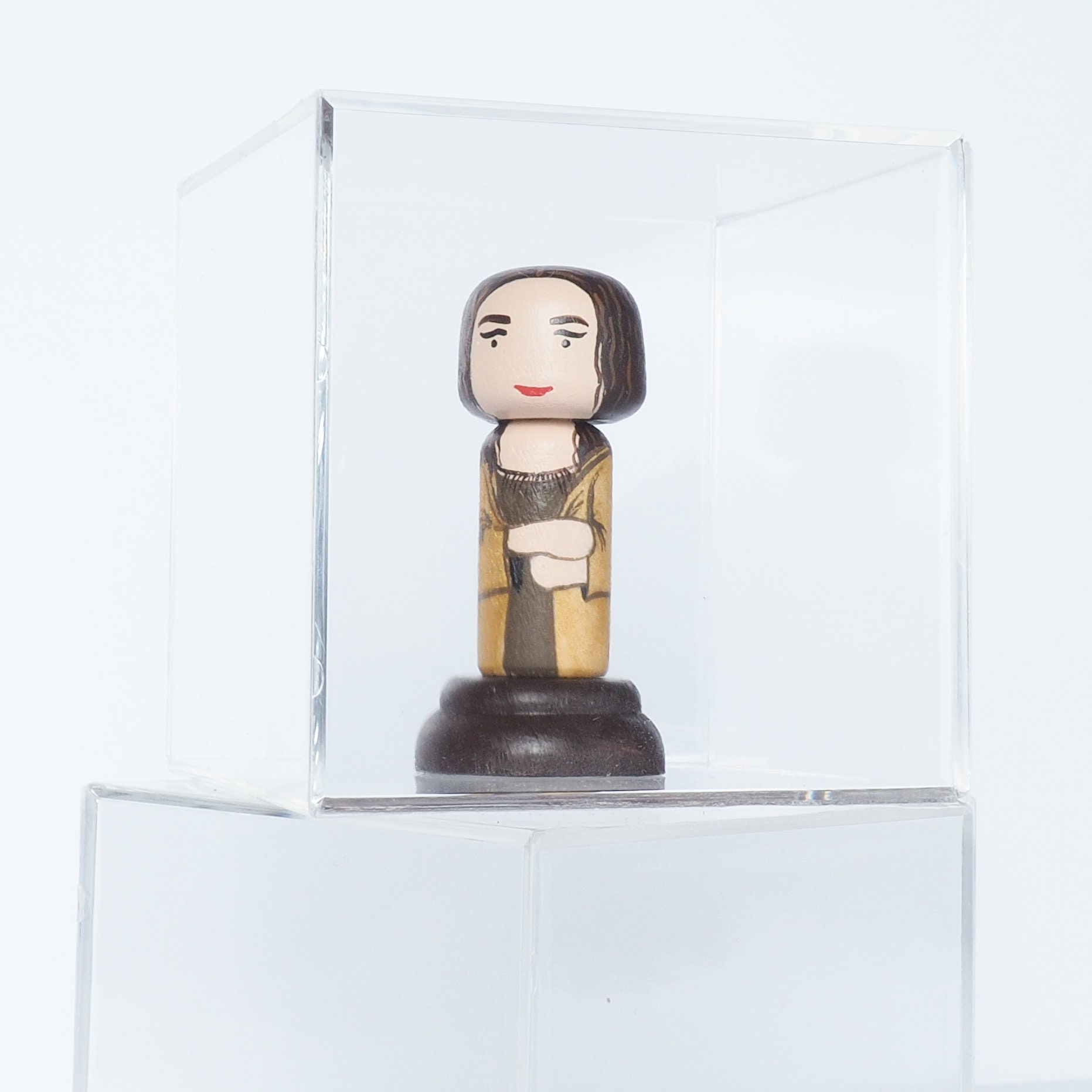 Mona Lisa Mini Kokeshi - Leonardo Da Vinci (limited Edition) Peg Dolls ...