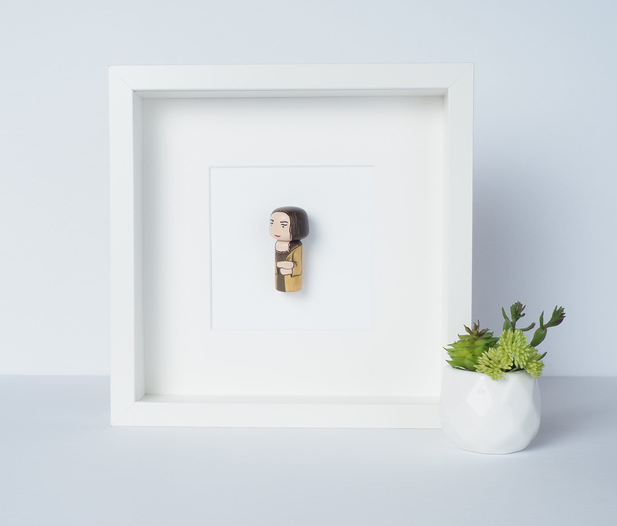 Mona Lisa Mini Kokeshi - Leonardo Da Vinci (limited Edition) Peg Dolls ...