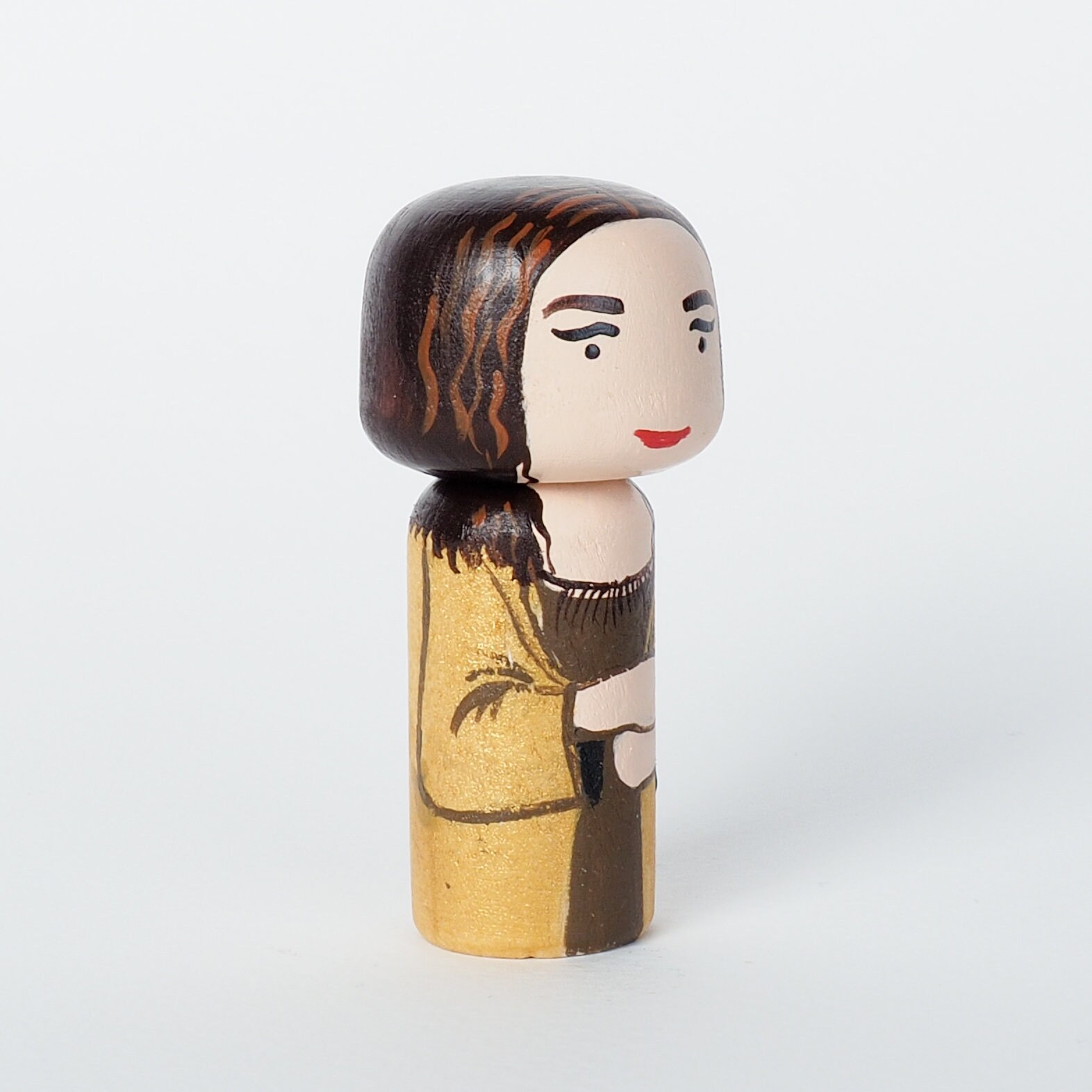 Mona Lisa Mini Kokeshi Leonardo Da Vinci limited Edition | Etsy
